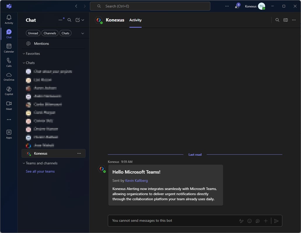 Microsoft Teams - Sending Alerts